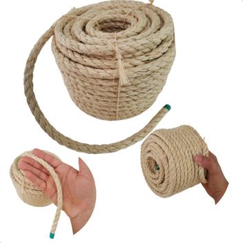 Corda De Sisal 12mm Cor Natural 30 Metros Arte E Artesanato - Sisal ...