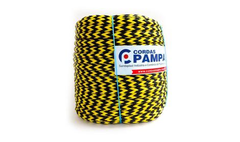 Corda Zebrada Amarelo/Preto Polietileno, 12mm 50m - PAMPA - Corda ...