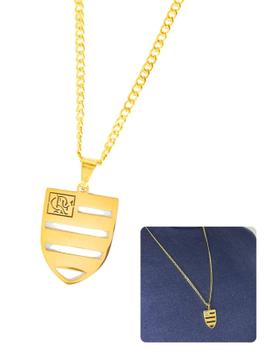 Cordão Grumet 70Cm Pingente Escudo Vazado Time Flamengo - Visujoias ...