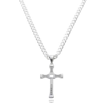 Corrente Grumet 60 Pingente Crucifixo Cruz Toretto Prata 925 - Lojas La ...