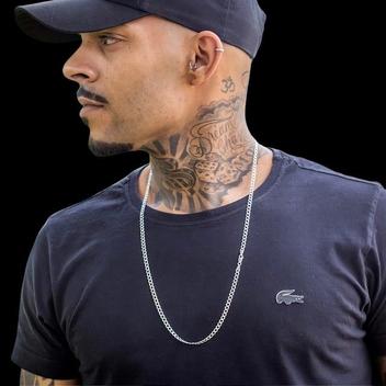 Corrente Grumet - 70cm 3mm I Prata 925 - realeza925 - Cordão e Corrente ...