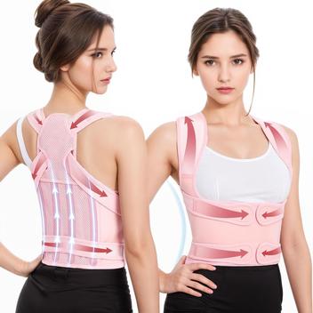 Corretor de postura URBTFLM Back para mulheres ajustável rosa ...