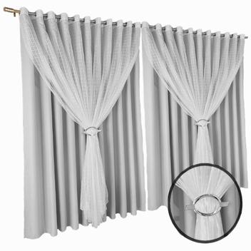 cortina blackout Fiori em tecido blackout 5,50 x 2,50 cinza - Enxovais ...