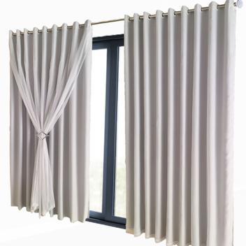 cortina blackout Lisboa corta luz 5,00 x 2,60 c/voal bege - Bravin ...