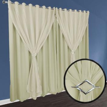 cortina blackout sala corta luz 6,00 x 2,40 Berlim branco - Enxovais ...