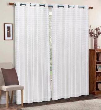 Cortina De Voal Voil Quadriculada Branca Ct Paris 1,80X2,70 - Anatex ...