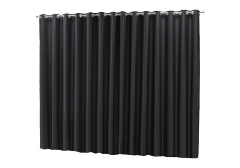 Cortina Janela Blackout Total 2M(L) X 1,6M(A) Com Ilhós - Cor Preta ...