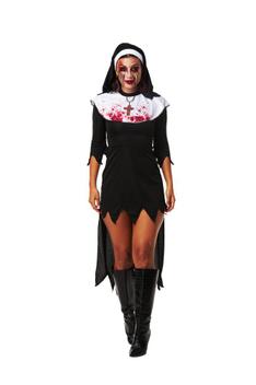 Cosplay fantasia halloween freira adulto luxo tam: m 4573 - Super ...
