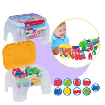 Coti Block Banquinho Cotiplás 2411 18 m+ 20 Peças - Carrinho de Boneca ...