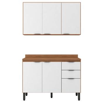 Cozinha Modular com 2 Peças Firenze Composição FI0010 Amendola Touch ...