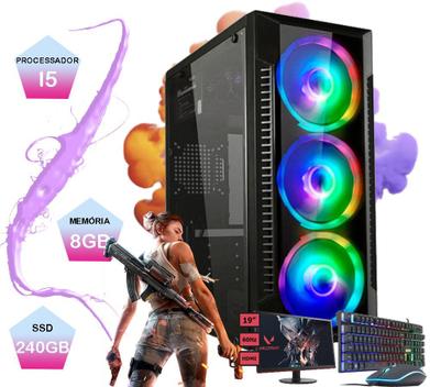 Cpu gamer barato i5 +8gb +ssd 240gb+monitor+kit gamer - AGS - PC Gamer ...