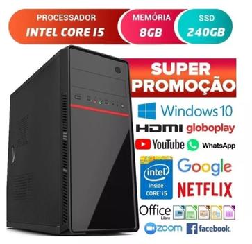 cpu pc Intel Core-i5 8gb ram ssd 240 teclado e mouse sem fio ...
