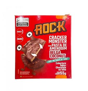 Cracker Monster (55g) - Sabor: Belga Coconut com Whey Rock - Biscoito ...