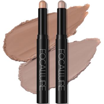 Cream Eyeshadow Stick FOCALLURE Brightener à prova d'água, 2 unidades ...