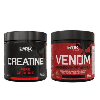 Creatina Monohidratada 300g + Pré Treino Venom Dark Lab - Pré Treino ...