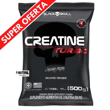 Creatina Turbo Black Skull 500g - Creatine Monohidratada Turbo Caveira ...