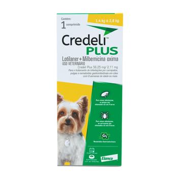 Credeli plus 56.25/2.11mg 1cp (1,4a2,8kg) - ELANCO - Antipulga e Carrapaticida - Magazine Luiza