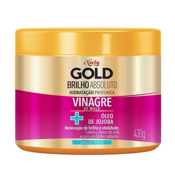 Creme de Tratamento Niely Gold Brilho Asoluto 430g - Máscara Capilar ...