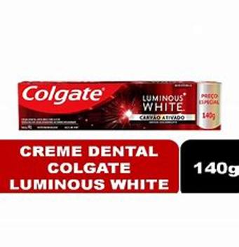 CREME DENTAL COLGATE LUMINOUS WHITE CARVãO ATIVADO 140G - Creme e Gel ...
