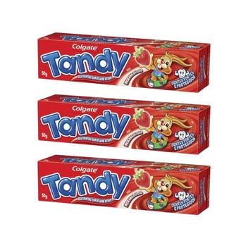Creme Dental Tandy 50g Morango - Kit C/ 3un - Creme e Gel Dental ...