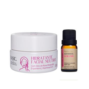Creme Facial Via Aroma Antissinais 100g - Gerânio e Rosa Mosqueta ...