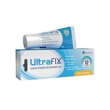 Creme Fixador de Dentaduras UltraFix sem Sabor 20g - Fixador de ...