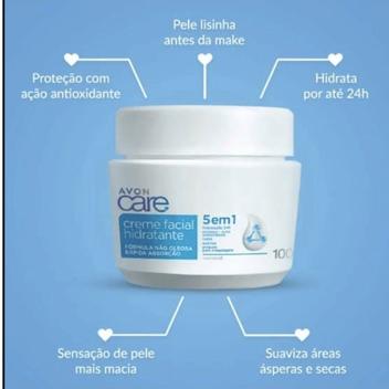 Creme hidratante facial 5 em 1 Avon Care 100g - Hidratante Facial ...