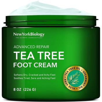 Creme para Pés New York Biology Tea Tree Oil - 240ml - Para Pés Secos ...