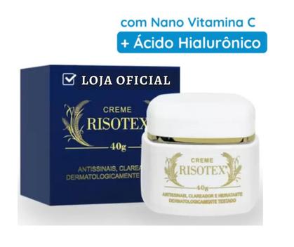 Creme Risotex Antissinais , Clareador e Hidratante Original 40g C/Nano Vitamina C+Acido ...
