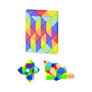 Crianças 3D Puzzle Fidget Toy Cubo Transformável Cubo Mágico Cobra ...