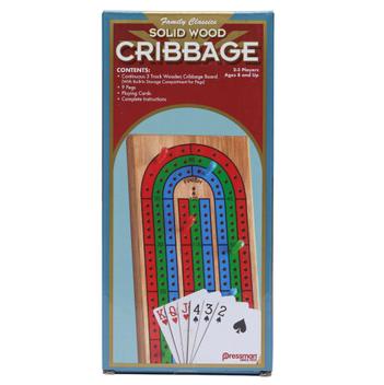 Cribbage Board Pressman Family Classics em madeira maciça com ...