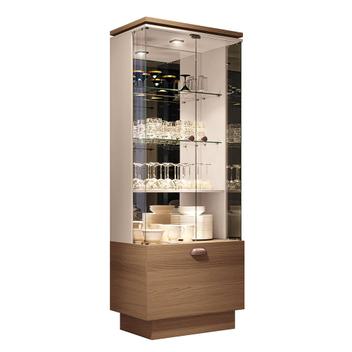 Cristaleira Decorativa Aura com LED Portas de Vidro Nicho Adega ...