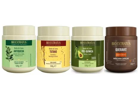 Cronograma Jaborandi + Tutano + Pós Química + Queravit 500G - Bio Extratus - Kit de Tratamento ...