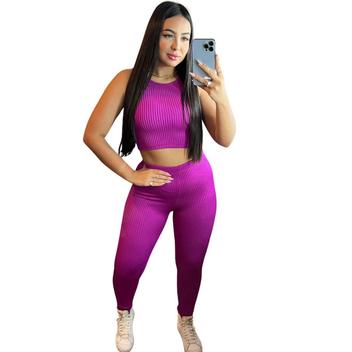 Cropped E Calça Skinny Conjunto Canelado 3d Grosso Gringa - Gringas ...