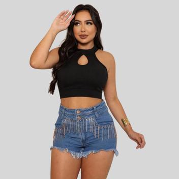 Croppet Canelado Premuim Recorte Gota Moda Bogueira Top - Faby Fashion ...