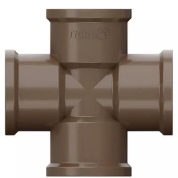 Cruzeta Conexão Soldável PVC Marrom Para Canos E Tubos De Água Fria 1.1 ...
