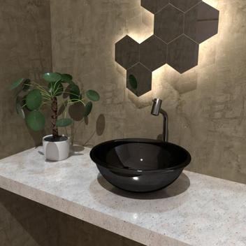 Cuba de Banheiro Preta 35cm Design Minimalista com Durabilidade ...