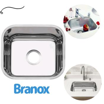 Cuba Inox Cozinha N3 40x34x14cm Aço 430 Gourmet Polido Branox Com Nf-e ...