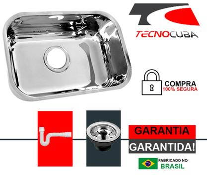 Cuba inox para cozinha n2 56x34x14 com válvula e sifão alto brilho ...