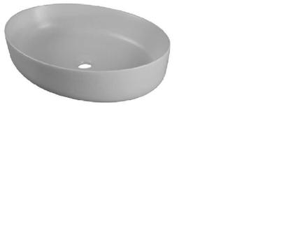 Cuba Oval Sobrepor 55X42X14Cm Cinza Fosco - Alca - Cuba de Sobrepor ...