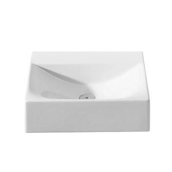 Cuba Pia Retangular de Apoio / Suspensa com Mesa para Lavatório 47x44cm ...