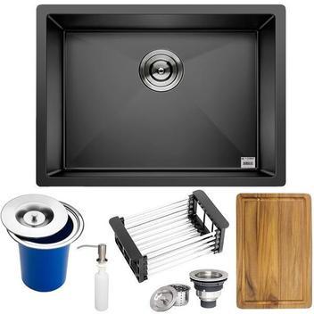 Cuba Preta Quadrada Inox Cozinha Pia Embutir Sobrepor - E-Cubas - Cuba ...