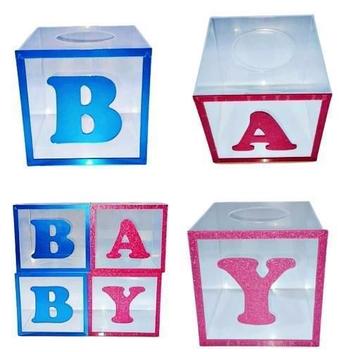 Cubo Baby Decorativo Com Visor Transparente 15X15 Acrílico. - Cj ...