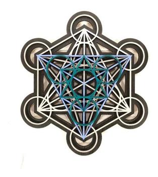 Cubo De Metatron Em Relevo 3d Multicamadas 44cm - TALHARTE - Adorno ...
