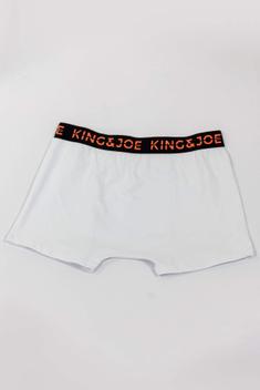 Cueca Boxer King e Joe Neon Branco com Laranja - King Joe - Cueca ...