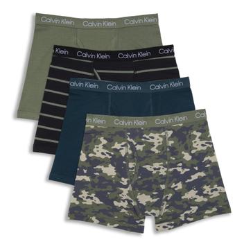 Cueca Boxer Masculina Calvin Klein - Pacote com 4 Unidades - Camostripe ...