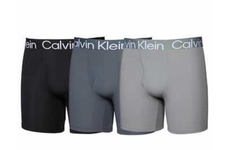 Cuecas boxer Calvin Klein, pacote com 3 para homens, GG, cinza - Cueca ...