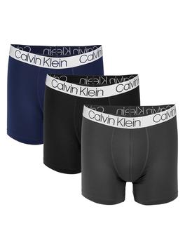 Cuecas boxer de microfibra Calvin Klein para homens, pacote com 3 ...