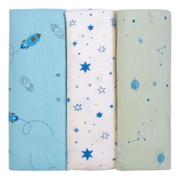 Cueiro Bebe Flanelados Menino Papi Compose Com 3 Unids 80cmx80cm 100% ...