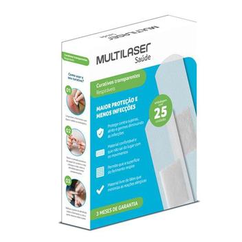 Curativos Transparente bandeide Respiráveis Multilaser - Curativo ...